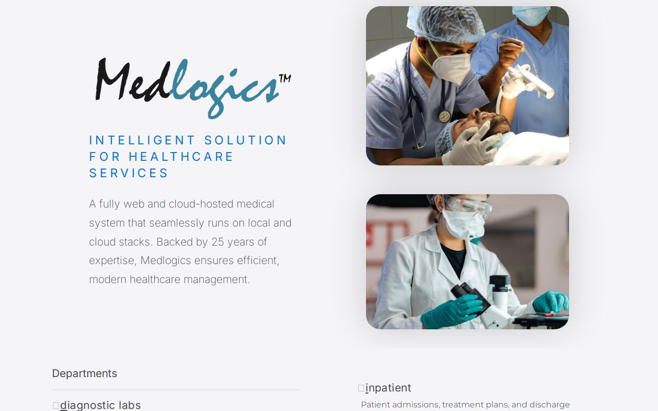 MedLogics - Intelligent solution for Healthcare System